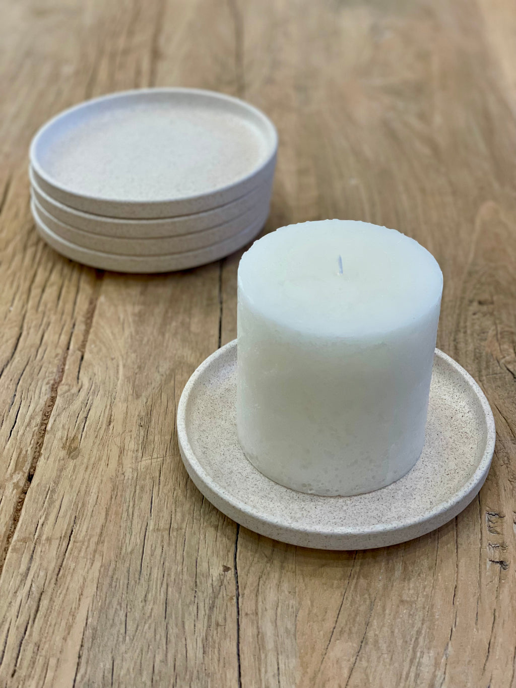 Platform Candle Plate Sand – Moontree Studio